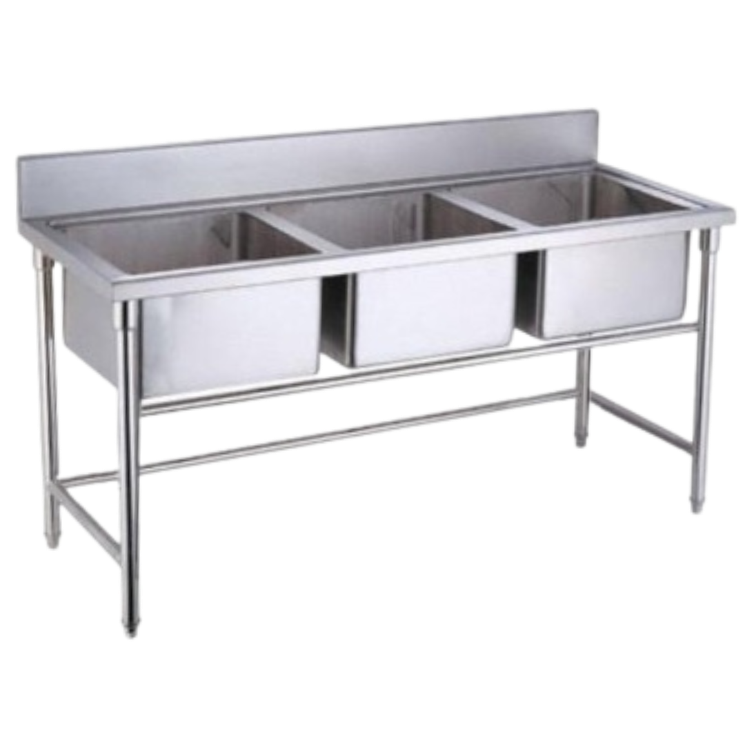 Triple Bowl Sink - Hutama Karya Abadi | Kitchen Equipment Stainless Steel
